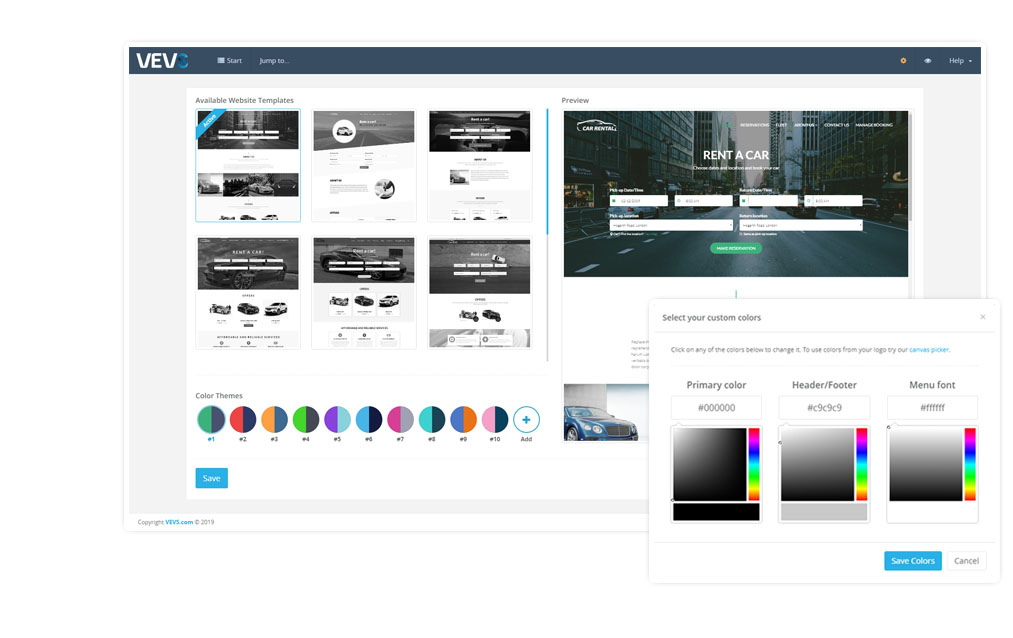 VEVS Services: Website customizations